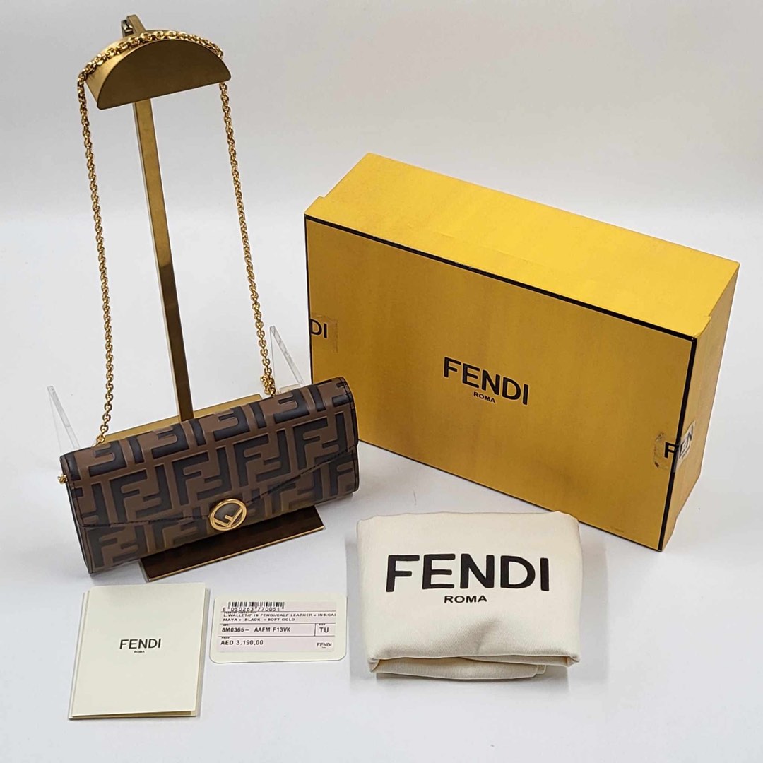 Authentic Fendi Wallet on Chain, Luxury, Bags & Wallets on Carousell