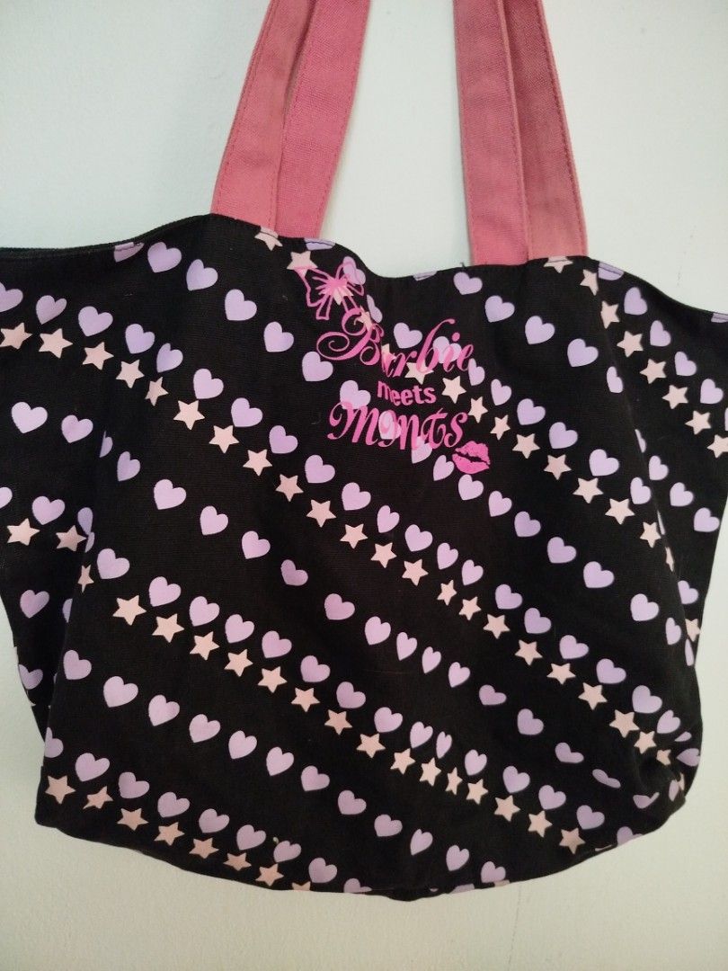 Barbie Tote & Barbie Hand Fan, Women's Fashion, Bags & Wallets, Tote ...