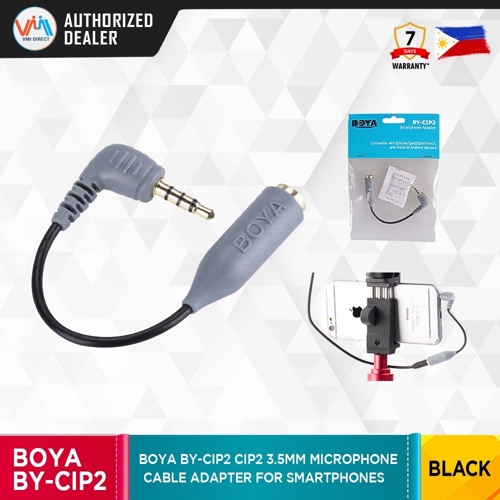 BOYA BY-CIP2 TRS to TRRS Adapter 3 Poles Female to 4 Poles Male Smart Audio phone Adapter VMI ...