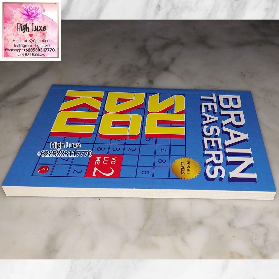 Buku Sudoku Vol 2 Brain Teasers For All Levels English Book IMPOR ...