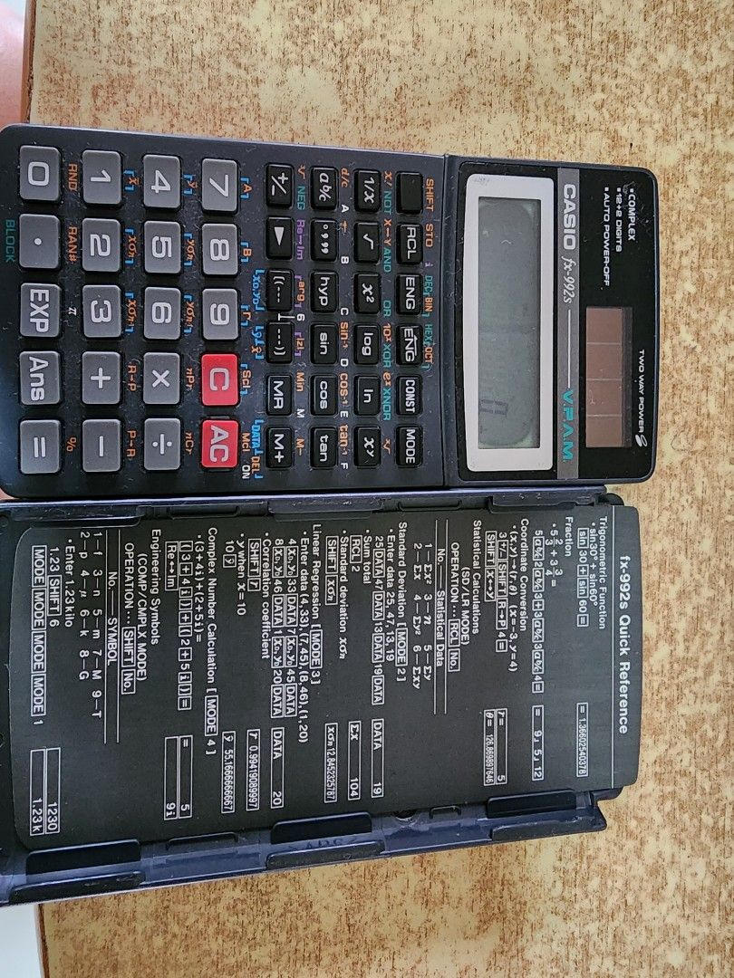 casio fx-992s calculator, Hobbies & Toys, Stationery & Craft ...