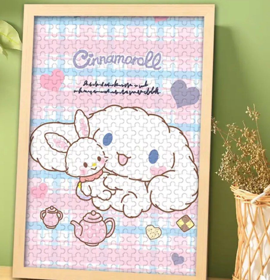 Cinnamoroll Puzzle with Frame, Hobbies & Toys, Toys & Games on Carousell