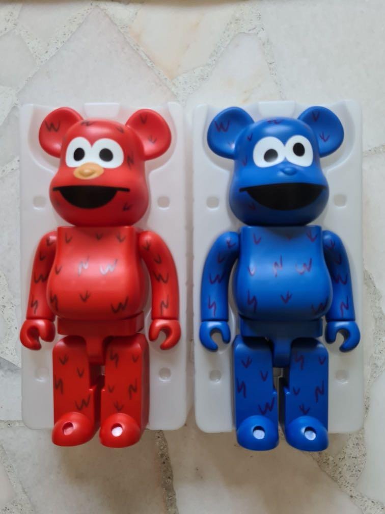 Cookie Monster, Elmo Bearbrick (400%), Hobbies & Toys, Toys & Games on Carousell