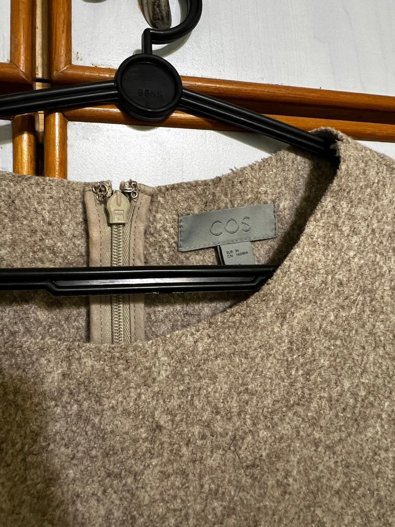 COS wool beige shift dress, Women's Fashion, Dresses & Sets, Dresses on ...