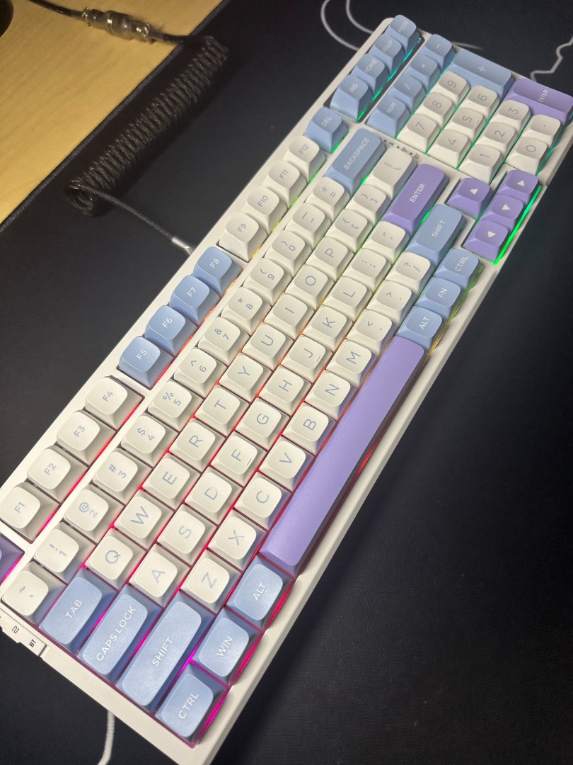 [CREAMY 98% KEYBOARD] Wireless Custom Mechanical Keyboard, Computers ...
