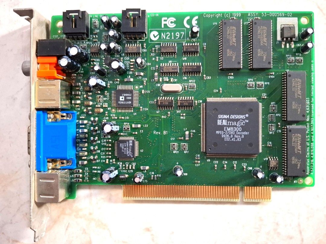 DVDmagic Pro DVD/MPEG-2 Playback Card, SIGMA DESIGNS EM8300 Chipset ...