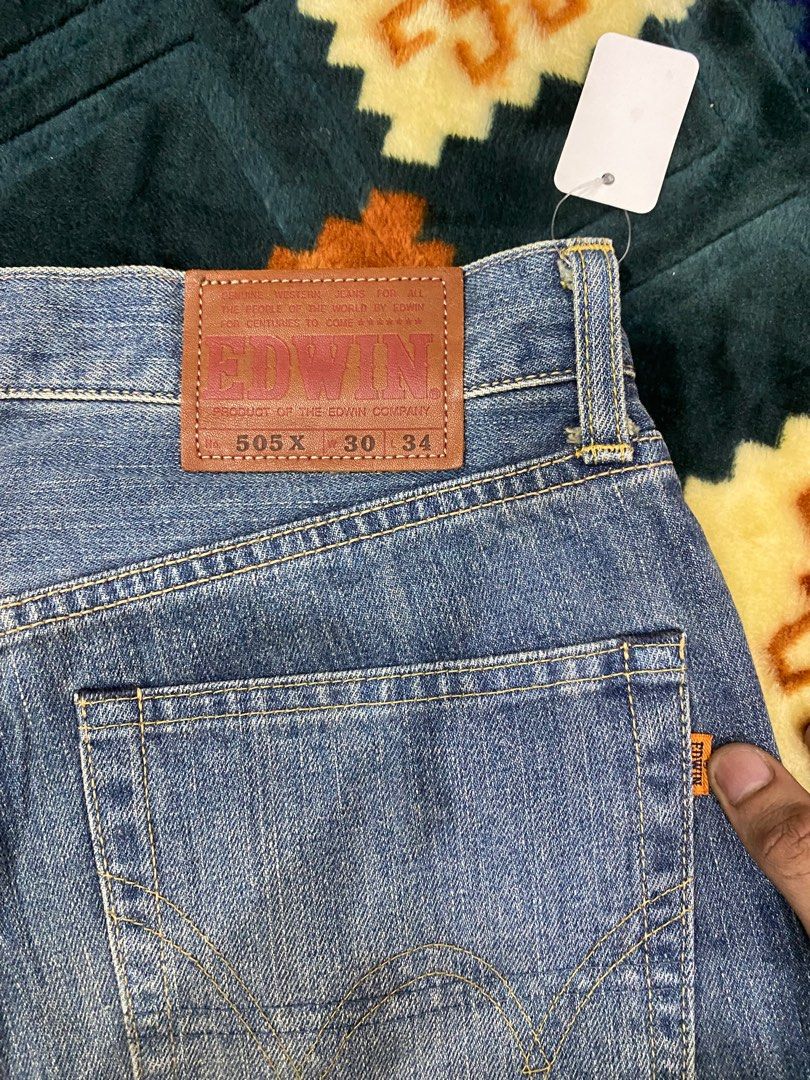 Edwin 505 selvedge, Men's Fashion, Bottoms, Jeans on Carousell