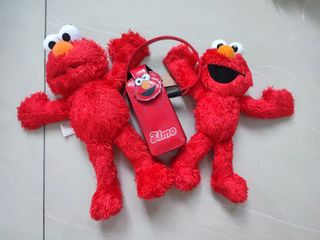 Set Sesame Street Elmo Cookie Monster Keyschain plush soft toys ...