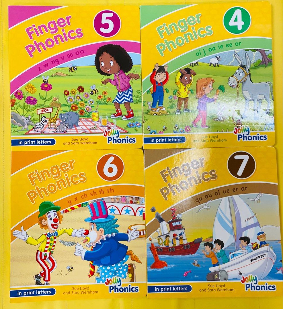 Finger Phonics Jolly Phonics 4-7, 興趣及遊戲, 書本 & 文具, 教科書 - Carousell