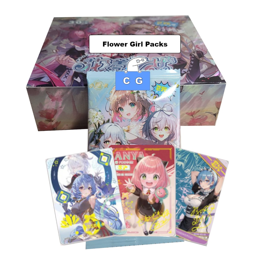 Flower girls Anime collectable card Booster Pack TCG/CCG (Similar to ...
