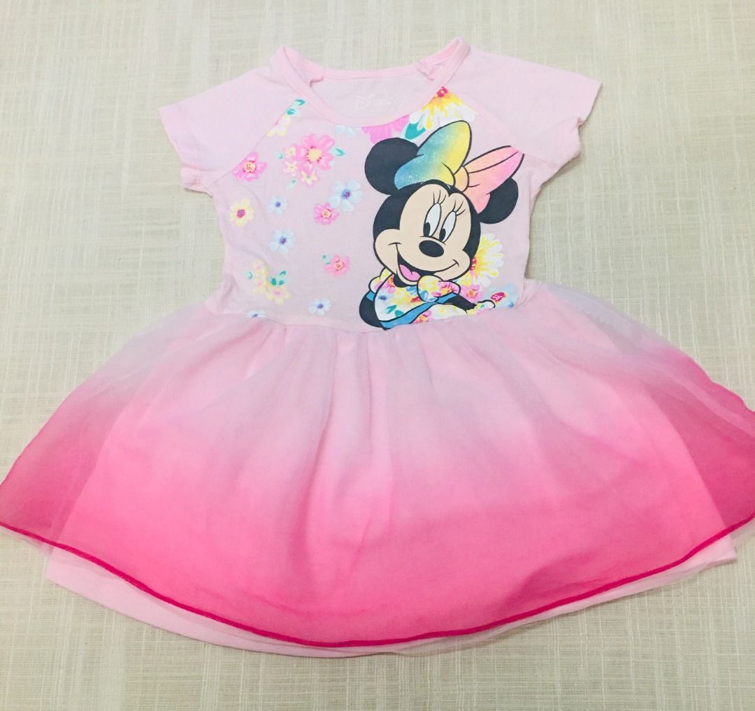 Frozen Elsa Mint Green and Minnie Mouse Pink Dress with Books Bundle ...