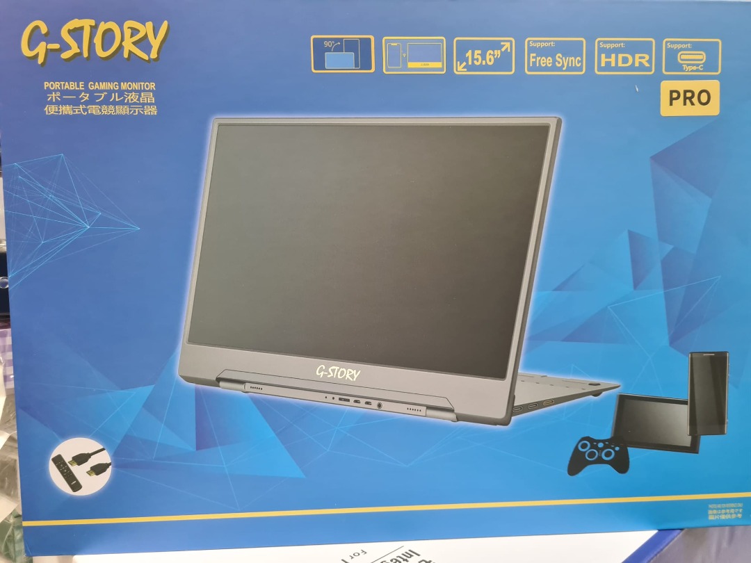 G-Story Portable Gaming Monitor 15.6 GSV56FM Pro - Black, Computers ...