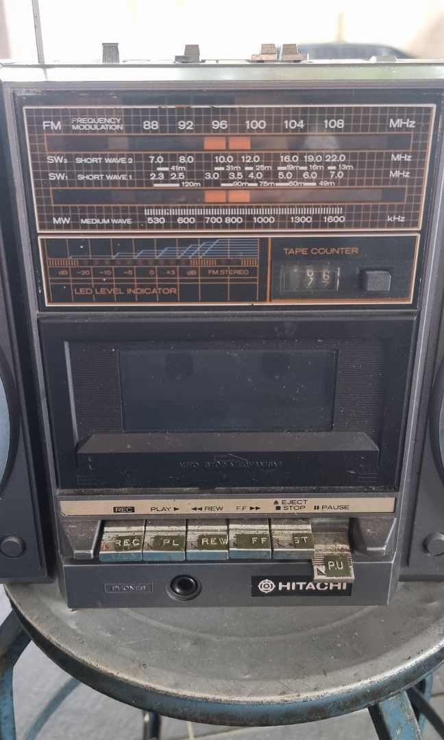 HITACHI Radia Boombox Mini Compo Kaset not toshiba sony national ...