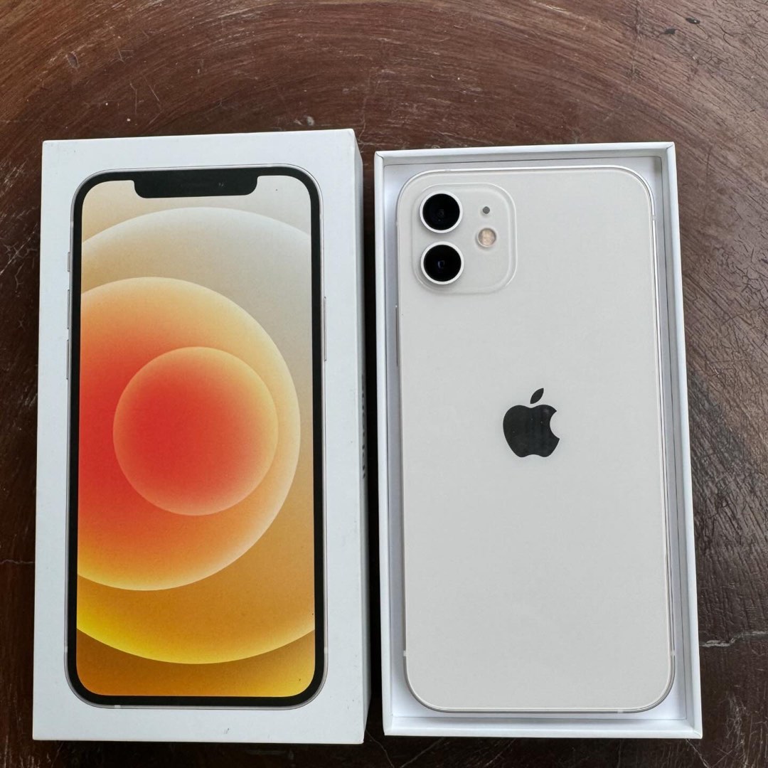 iPhone 12 128GB White Digimap ID/A Garansi Sampai 25-12-2024, Telepon ...