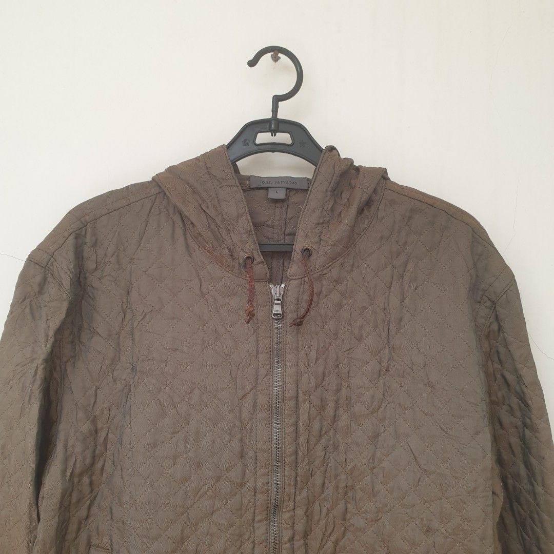 John Varvatos Italy Quilted Zip Hoodie Jacket not Comme des Garcons CDG ...