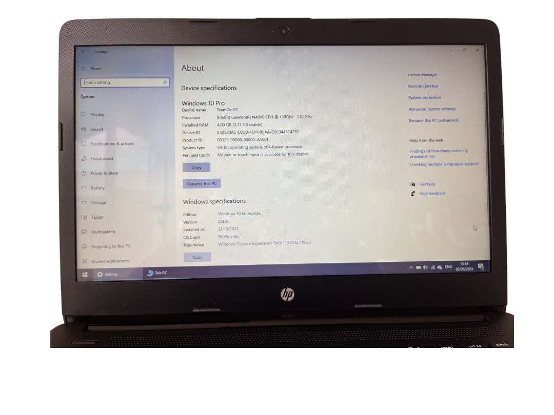 Laptop HP 14 - CK0XXX Intel Celeron N4000, Elektronik, Komputer, Laptop ...