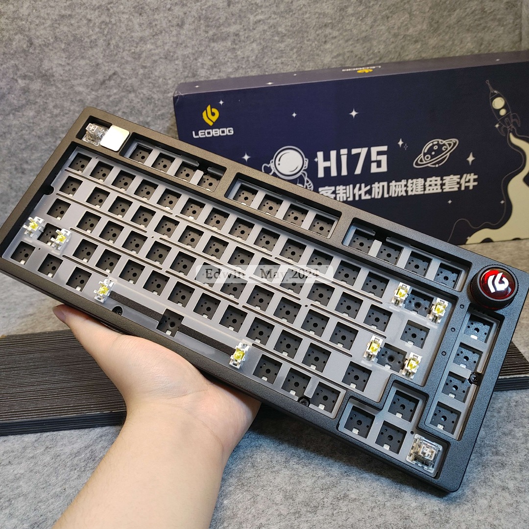 Leobog Hi75 Black & White 75% Custom Aluminum Mechanical Keyboard ...