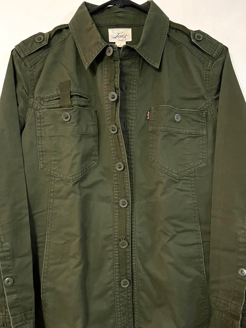 Levi's Army Green denim jacket, Women's Fashion, Coats, Jackets and ...