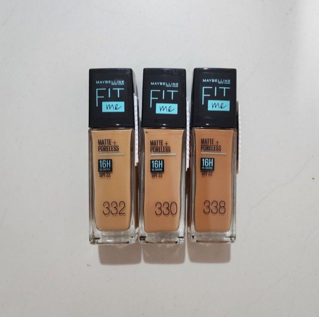 Maybelline fit me matte + poreless liquid foundation #310 #320 #322 ...