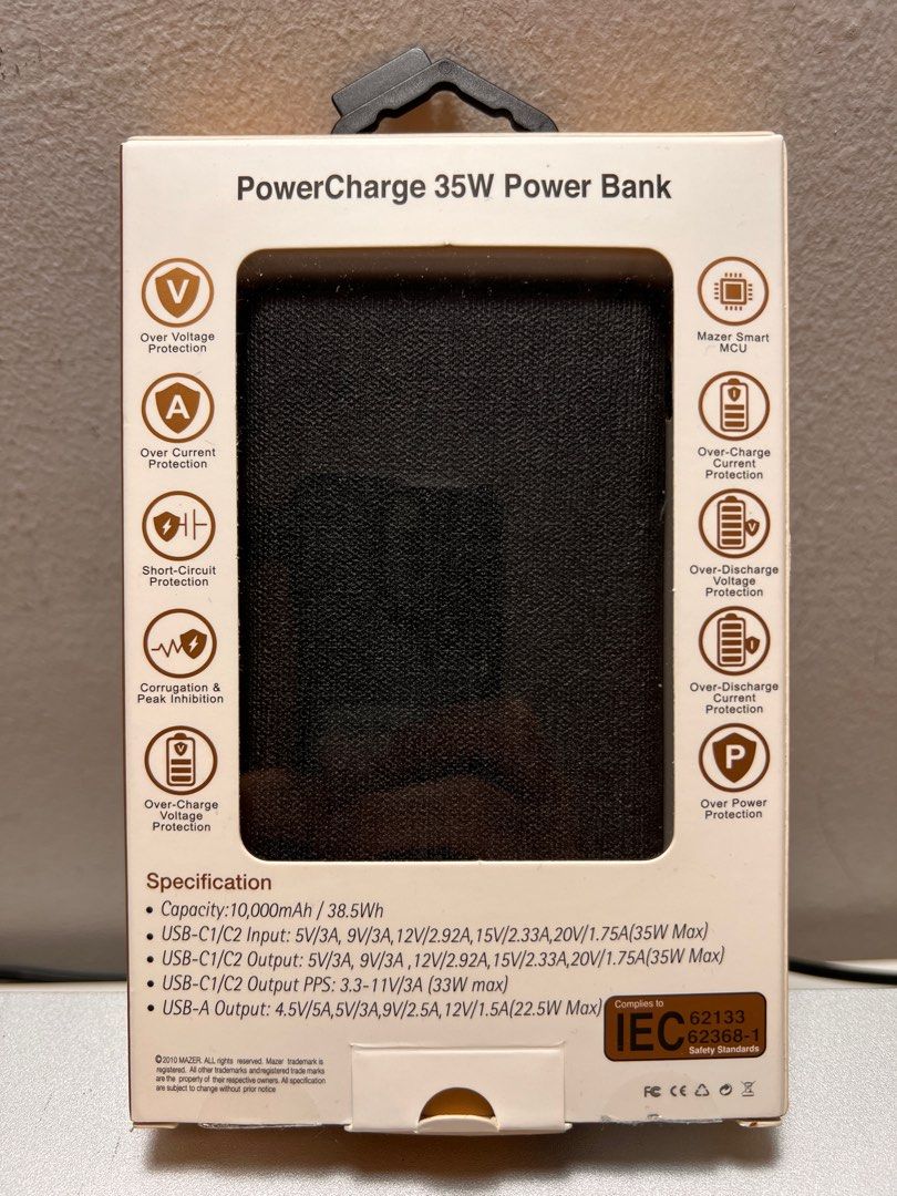 Mazer PowerCharge 35W 10000mAh, Mobile Phones & Gadgets, Mobile & Gadget Accessories, Power ...