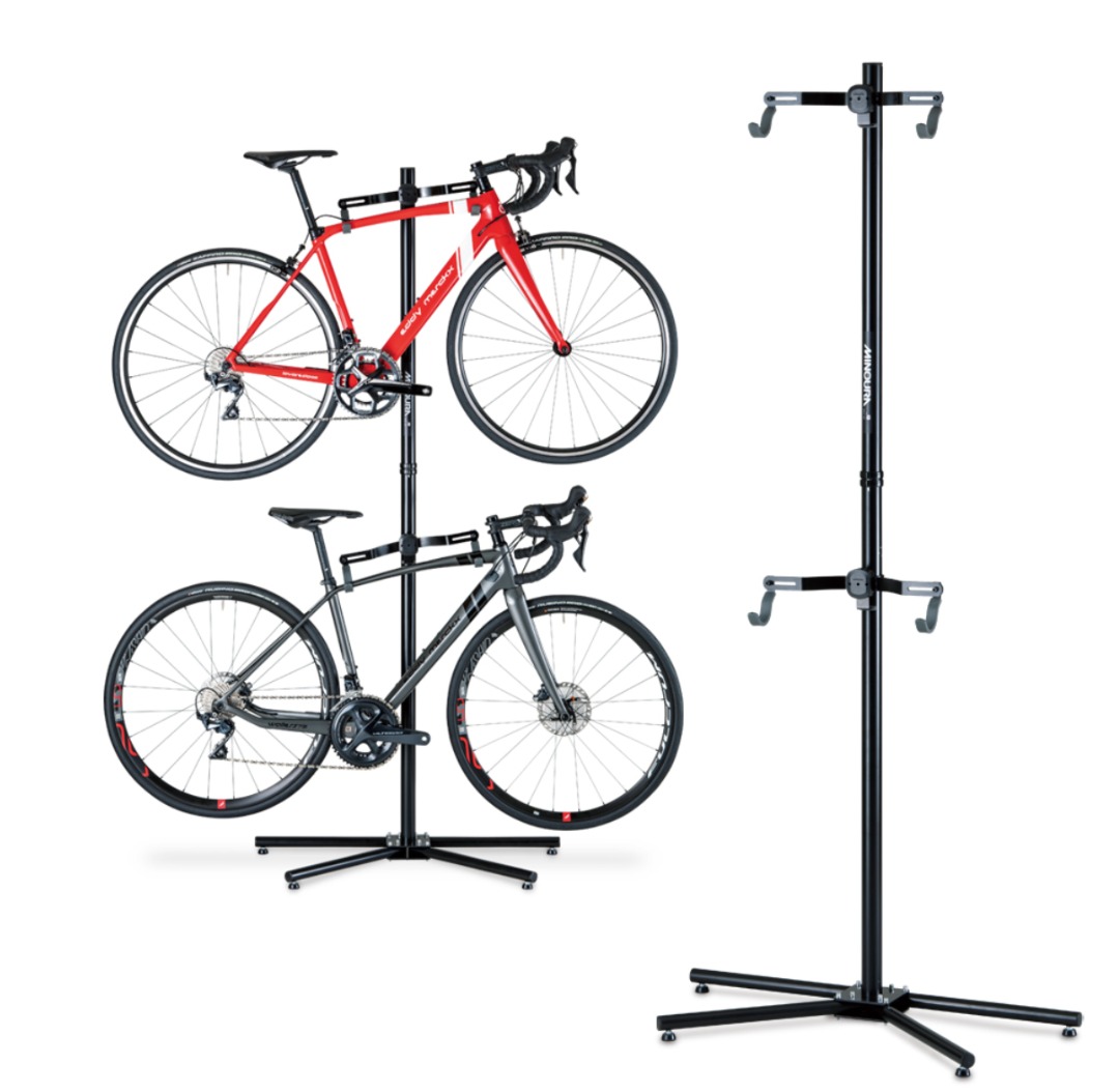Minoura P-500AL-7S Free Standing Double Bike Stand Display / Storage ...