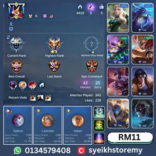 MLBB ACCOUNT, Video Gaming, Video Games, Nintendo on Carousell