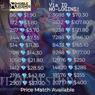 [WEB ORDER | 101% CHEAPEST] INSTANT MOBILE LEGENDS DIAMONDS TOPUP | ML ...