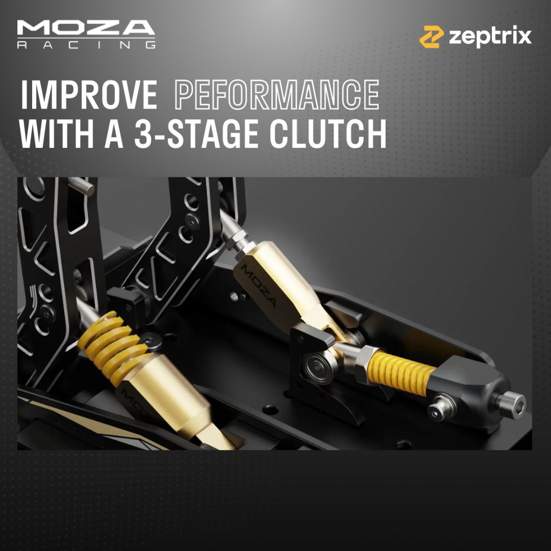 MOZA Racing CRP Load Cell Three Pedals | SIM Racing Pedals | Fully ...