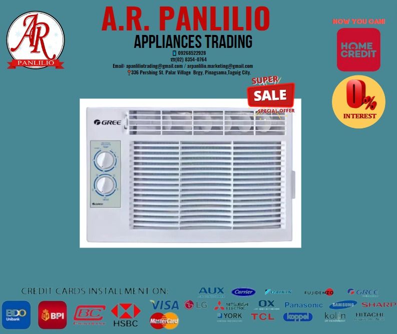 NEW ARRIVAL WINDOW TYPE AIRCONDITIONER / AIRCON SUPPLY / AC -SYSTEM, TV ...