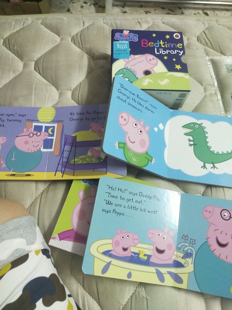Peppa pig bedtime library toddler kids story book, Hobbies & Toys ...