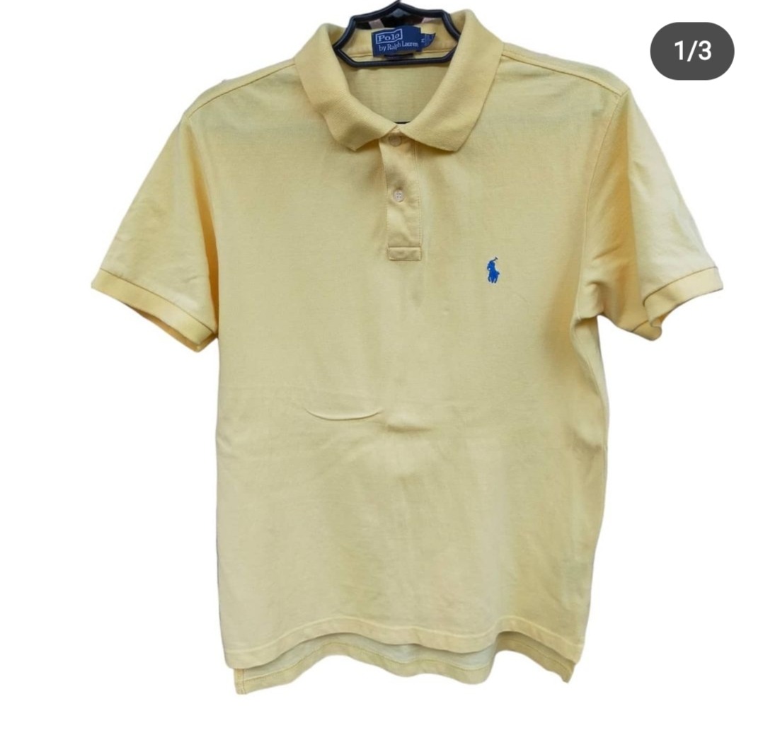 Polo Ralph Lauren light yellow polo shirt, Men's Fashion, Tops & Sets ...