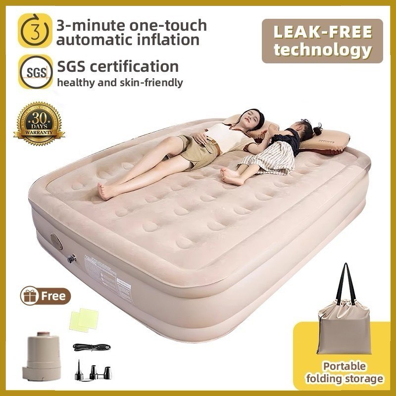Premium Self Inflating Soft Air Bed | Foldable Portable Inflatable ...