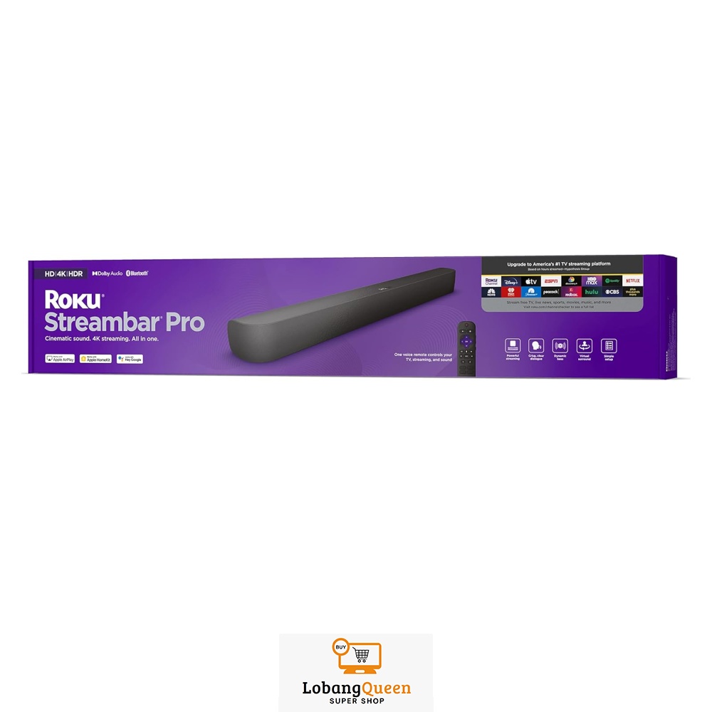 Roku Streambar Pro | 4K HDR Streaming Device & Cinematic Roku Soundbar ...