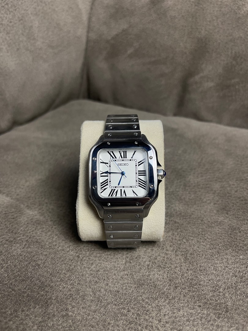 Seiko Santos Mod White Dial, Men's Fashion, Watches & Accessories ...