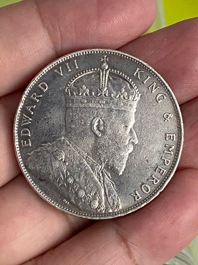 Straits Settlement King Edward VII 1908 One Dollar Silver Coin. Great Collectible Coin!, Hobbies ...