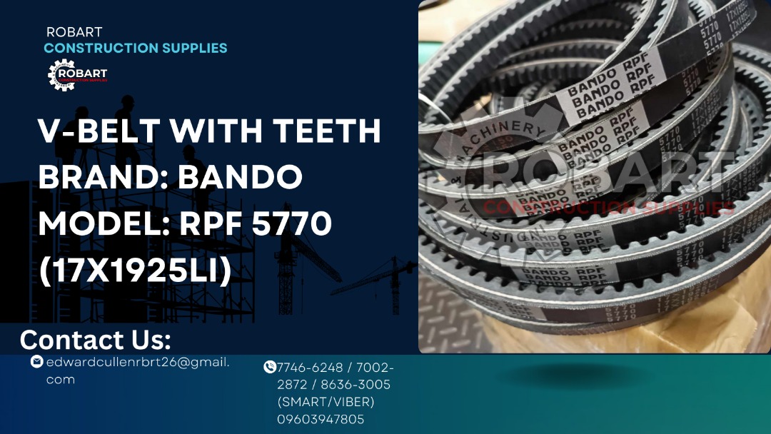 V-Belt with Teeth, Commercial & Industrial, Construction & Building ...