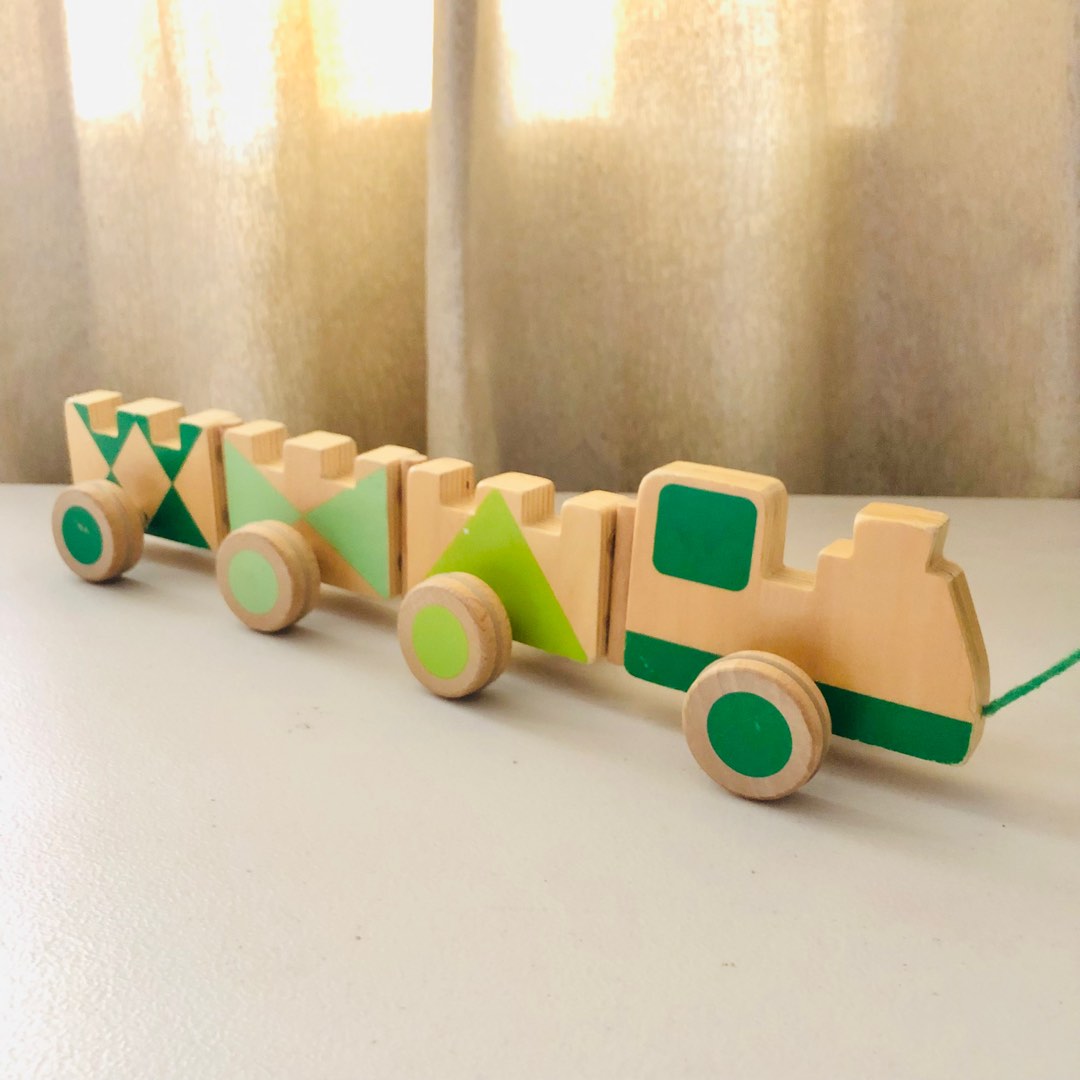 Wooden Pull Along Toy - Train, Hobbies & Toys, Toys & Games on Carousell