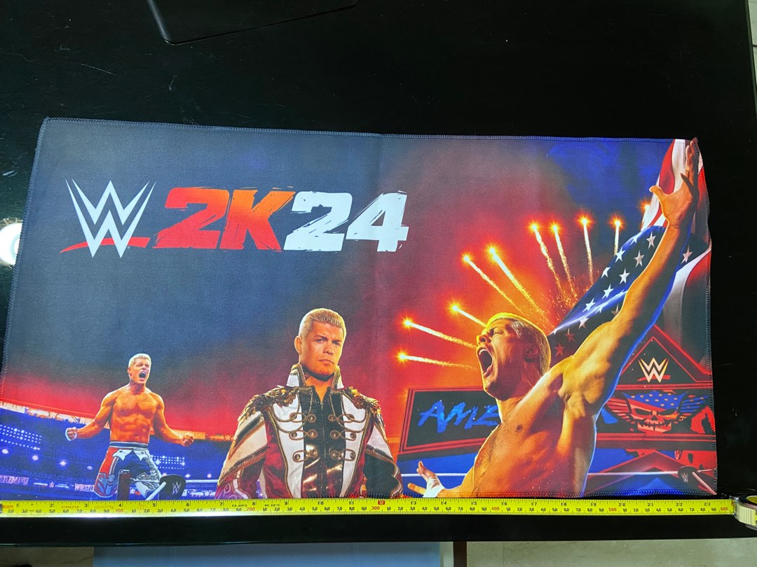 WWE 2K24 Playstation Xbox Cody Rhodes Banner Flag Mousepad, Video ...