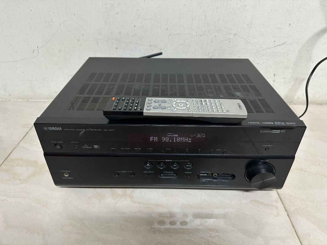 YAMAHA RX V677 收音劇院 7.2 環繞擴大機 4K 3D /HDMI WI-FI 有原廠遙控器, 耳機及錄音音訊設備, 音樂播放 ...