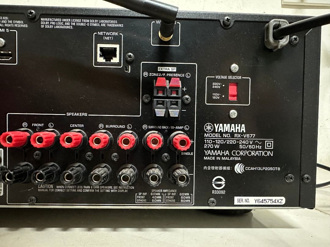YAMAHA RX V677 收音劇院 7.2 環繞擴大機 4K 3D /HDMI WI-FI 有原廠遙控器, 耳機及錄音音訊設備, 音樂播放 ...