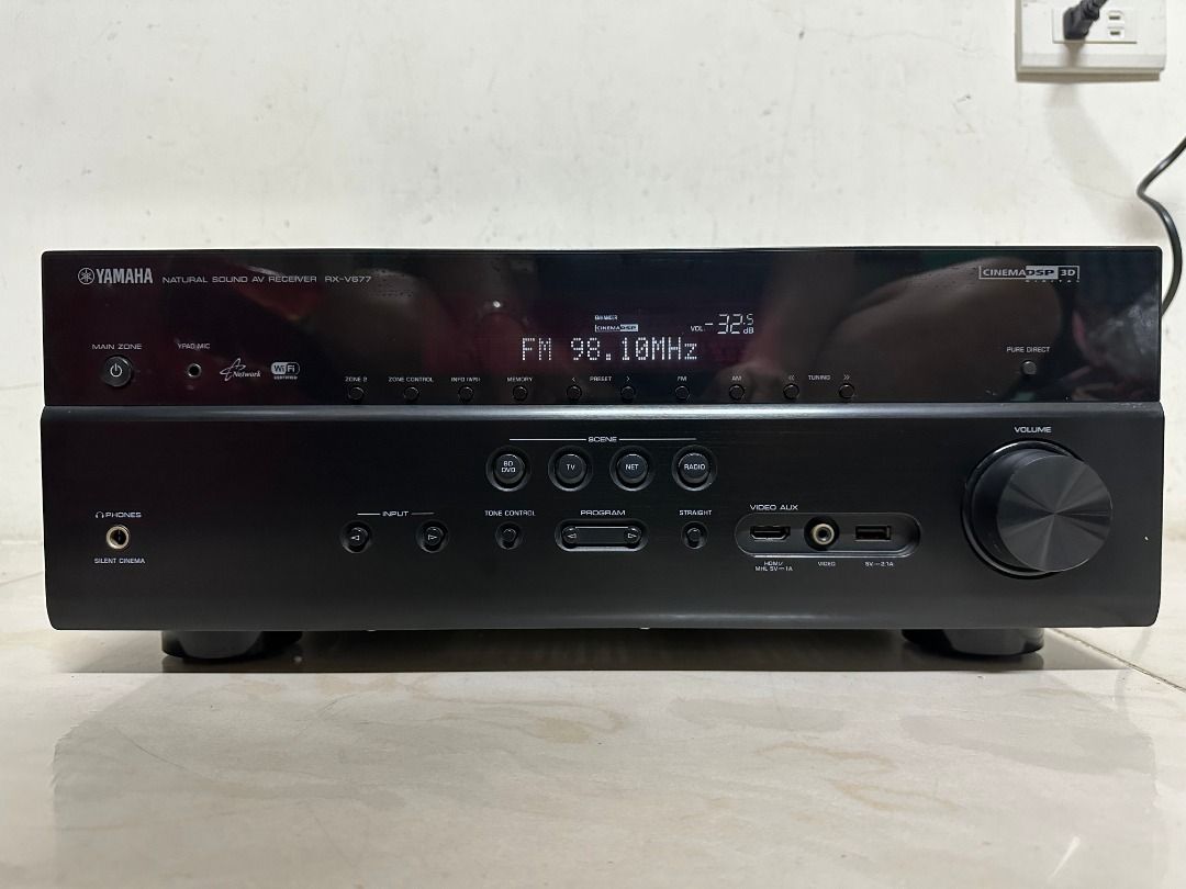 YAMAHA RX V677 收音劇院 7.2 環繞擴大機 4K 3D /HDMI WI-FI 有原廠遙控器, 耳機及錄音音訊設備, 音樂播放 ...