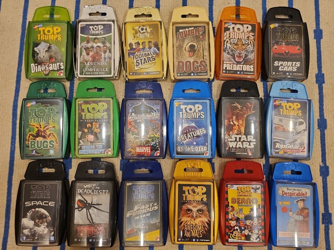 18 sets of Top Trumps cards (bundle only), Hobbies & Toys, Toys & Games ...