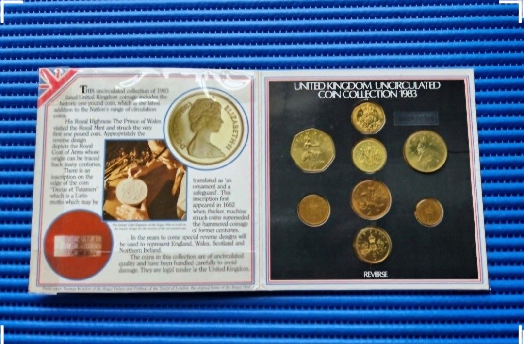 1983 United Kingdom Uncirculated Coin Collection Queen Elizabeth II ...