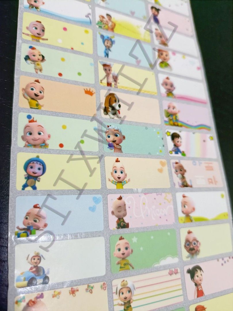 $2 Customised Name Stickers, Hobbies & Toys, Stationery & Craft ...