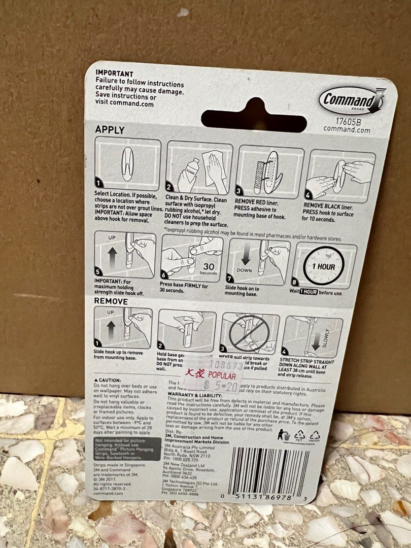 3M Command Strip, Hobbies & Toys, Stationery & Craft, Craft Supplies ...