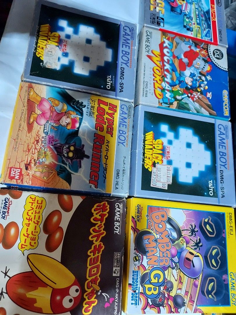 7盒 game boy 遊戲 hyper lode runner f1 race rockman world bombman 大咀鳥 ...