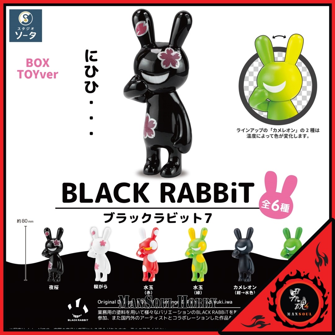 [日版 更保值] SO-TA BLACK RABBiT 7 兔仔 公仔 原盒 盒蛋 Figure, 興趣及遊戲, 玩具 & 遊戲類 ...