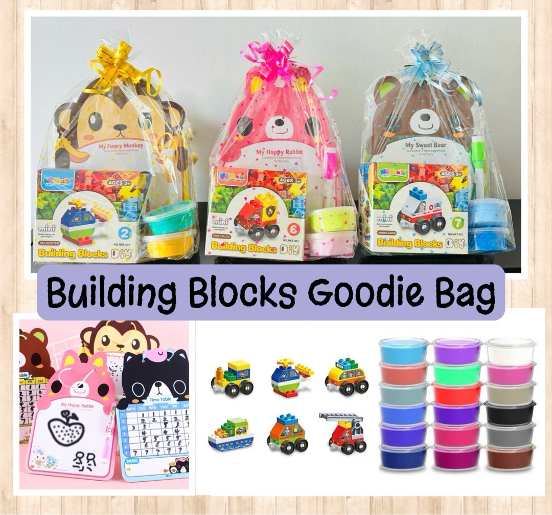 ☀️ Immediate / Same Day Order Welcome ☀️ Building Blocks Goodie Bag | Children Kids Birthday ...