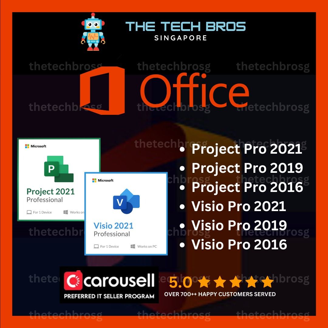 ⭐️ Original Microsoft Project 2021 | 2019 | 2016 Pro Professional Plus & Microsoft Visio 2021 ...