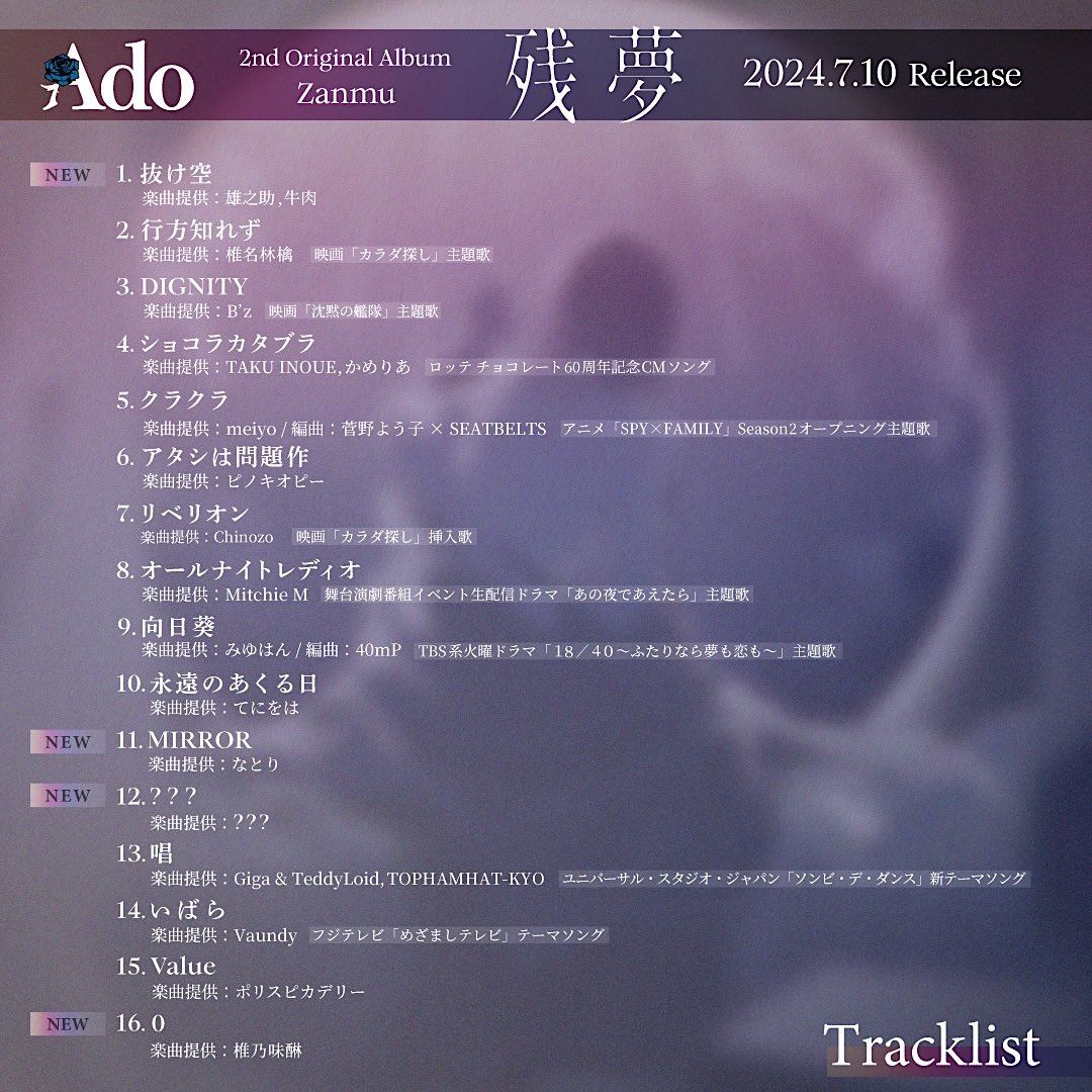 【預訂：Ado 2nd Original Album CD《殘夢》連特典】J-POP 專輯 2專, 興趣及遊戲, 音樂、樂器 & 配件, 音樂與媒體 - CD 及 DVD - Carousell